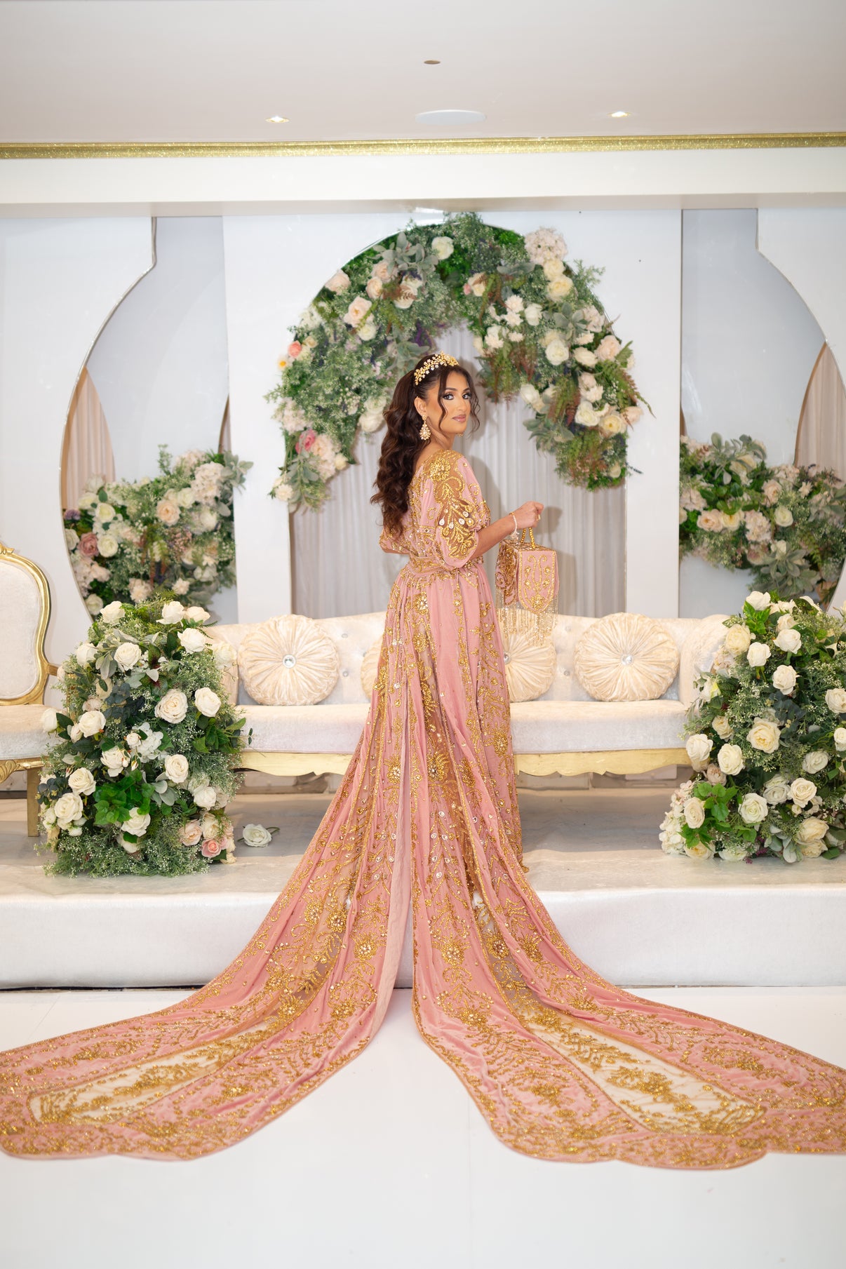 PAPILLON DUSTY PINK SOMALI BRIDAL DIRAC – RM Couture