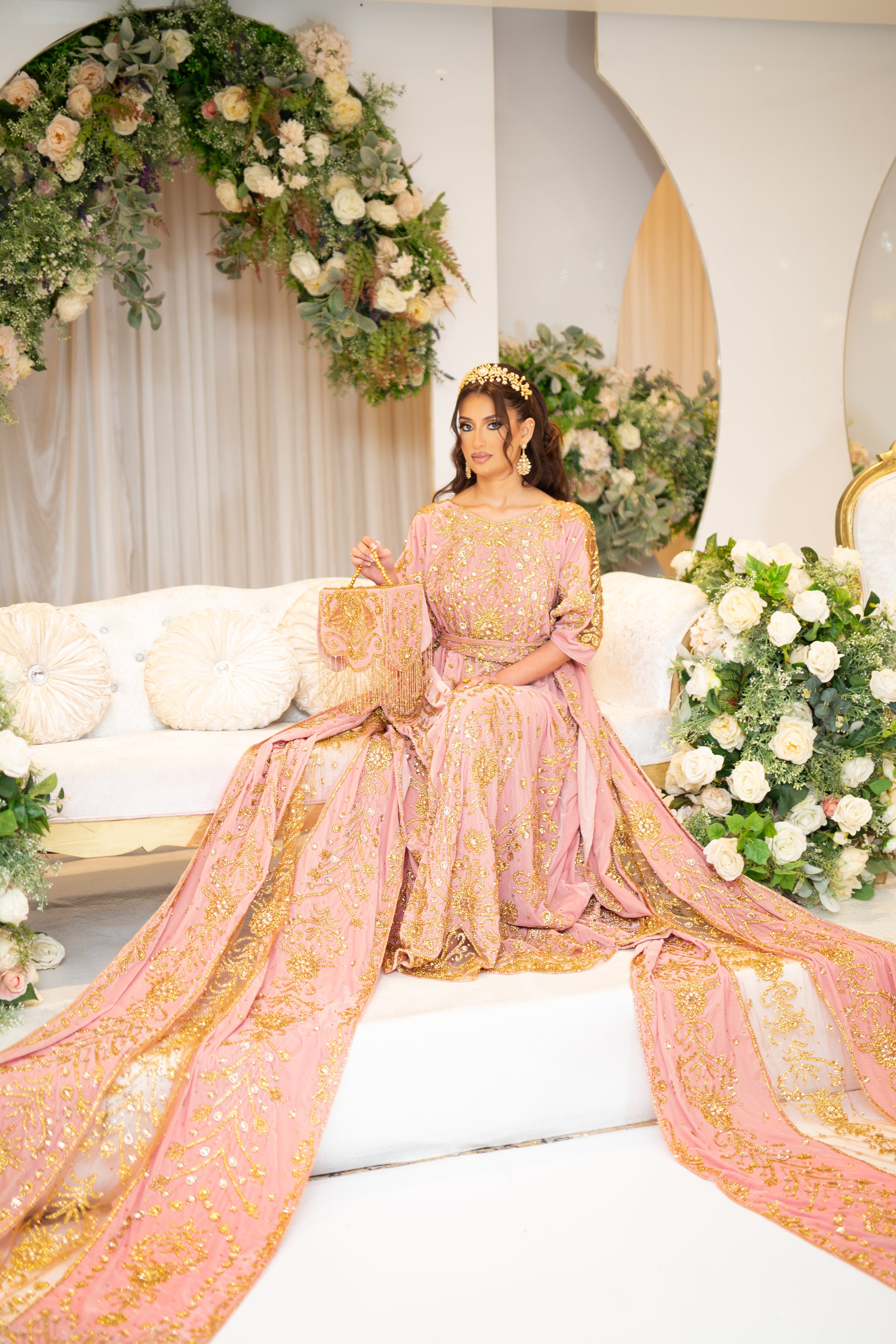 PAPILLON DUSTY PINK SOMALI BRIDAL DIRAC – RM Couture